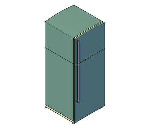 Refrigerator D Model CAD Furniture Autocad File