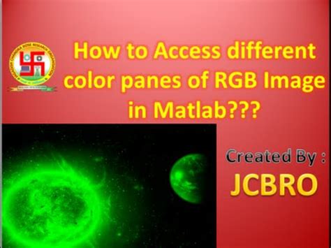 How To Access Color Plane Of RGB Image In Matlab YouTube