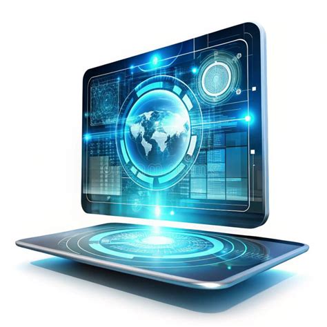 Floating Digital Interface With Futuristic Aesthetics Stock Illustration Illustration Of