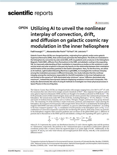 Pdf Utilizing Ai To Unveil The Nonlinear Interplay Of Convection Drift And Diffusion On