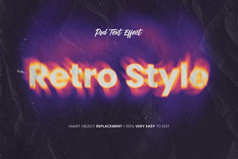 Retro Style Text Effect Psd Graphic By Wudel Mbois · Creative Fabrica Retro Style Text Effect Psd Graphic By Wudel Mbois · Creative Fabrica