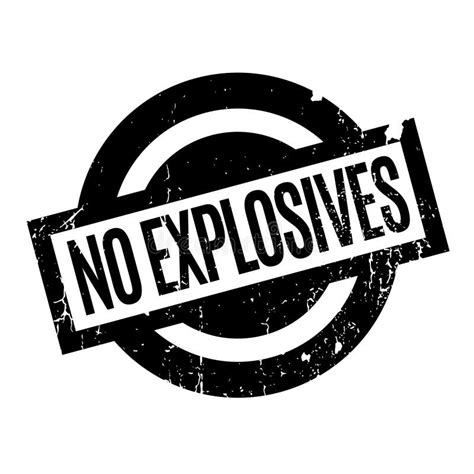 No Explosives Rubber Stamp Stock Vector Illustration Of Detonator