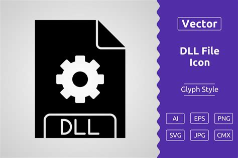 dll file format icon graphic by muhammad atiq · creative fabrica