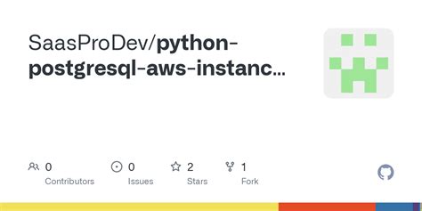 GitHub SaasProDev Python Postgresql Aws Instance Management System