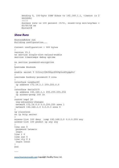 OSPF Advanced Lab Exercise For CCNA And CCNP PDF