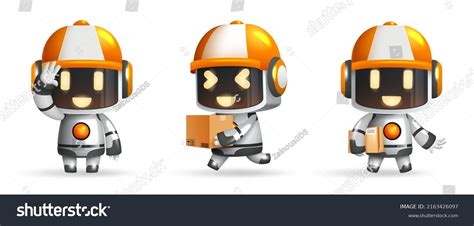Robotic Character Vector Set Design Robot Stock Vector Royalty Free 2163426097 Shutterstock