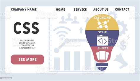 벡터 웹 사이트 디자인 템플릿 Css 계단식 시트 약어 0명에 대한 스톡 벡터 아트 및 기타 이미지 0명 Html 과학