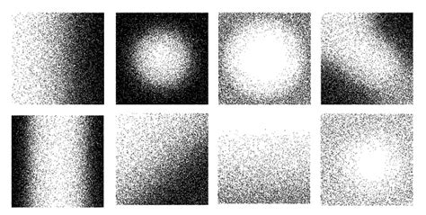 그라디언트 노이즈 그레인 텍스처 검은색 점선 거친 추상 사각형 모양 노이즈 그레인 그런지 도트 워크 또는 점묘 효과의 희미한 그라데이션이 있습니다 점선 하프톤 기하학적 도형