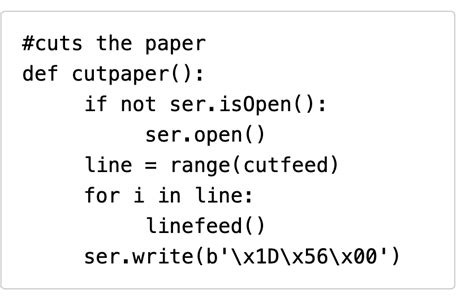 Printing Receipts With Python And Pyserial Cyber City Circuits