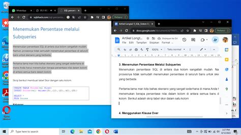 Operasi Sql Dengan Sql Percentage Of Total