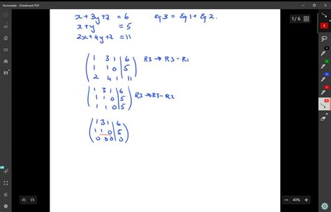 Solveddescribe What Happens When Gaussian Elimination Is Used To Solve A System With Dependent