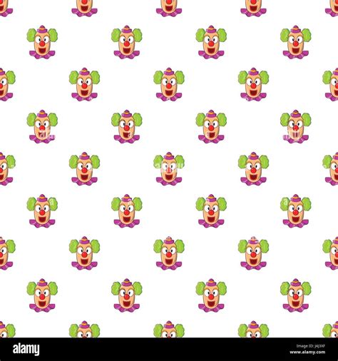 Clown Face Pattern Cartoon Style Stock Vector Image And Art Alamy