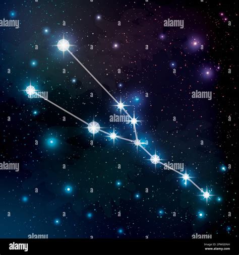 Taurus Constellation In The Night Sky Stock Vector Image And Art Alamy