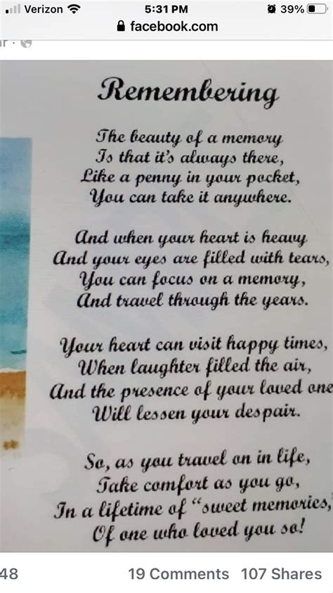 In Loving Memory Poems For Mom