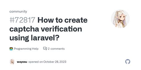 How To Create Captcha Verification Using Laravel Community Discussion 72817 GitHub