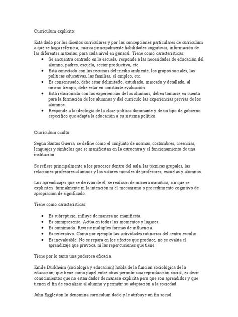 Ejemplo De Currículo Explícito Para Su Elaboración • Armá Tu Cv