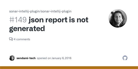 Json Report Is Not Generated Issue Sonar Intellij Plugin Sonar Intellij Plugin GitHub