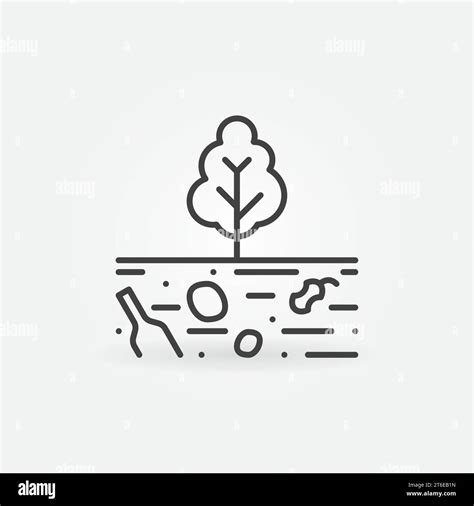Land Pollution Vector Concept Icon Or Sign In Outline Style Stock