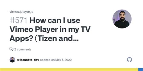 how can i use vimeo player in my tv apps tizen and webos · issue