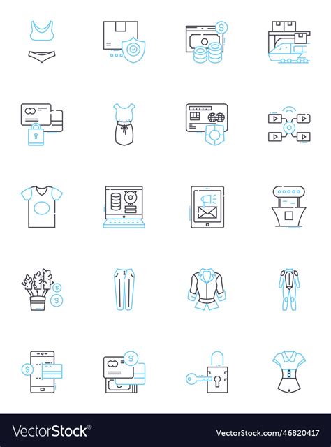 Product Communication Linear Icons Set Royalty Free Vector