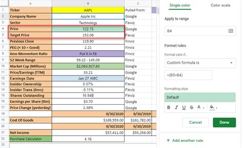 Conditional Formatting Not Formatting Correctly R Sheets