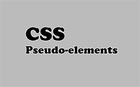 Useful Css Pseudo Elements That You Need To Know By Mehdi Aoussiad