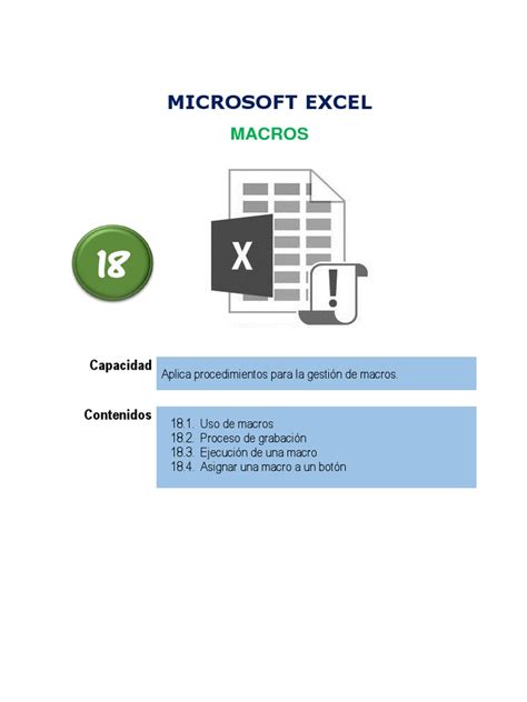 Computación Ii Tema 18 Hum Pdf Macro Informática Microsoft Excel