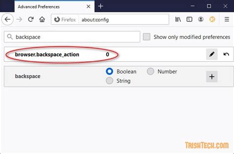 How To Restore Backspace Key Action In Firefox