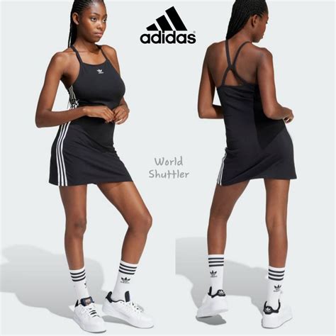 24ss 아디다스 나시원피스 홀터넥 민소매 스트라이프 미니원피스 에이블리