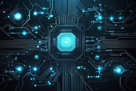 추상적인 미래 전자 회로 2d 일러스트레이션 배경 프리미엄 Ai 생성 이미지