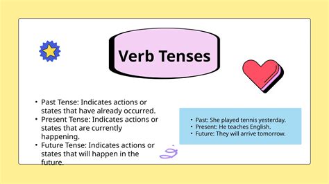 Parts Of Speech Verbs Presentation Colorful In Cute Stylepptx