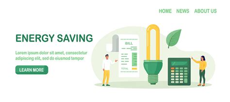 공과금 지불 전기 소비 비용 사람들은 가정에서 에너지 소비를 줄이고 에너지 절약 전구를 사용합니다 절전 개념입니다 가정용 에너지 및 자원 계량기 설치 에너지 요금에 대한