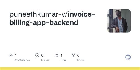 GitHub Puneethkumar V Invoice Billing App Backend