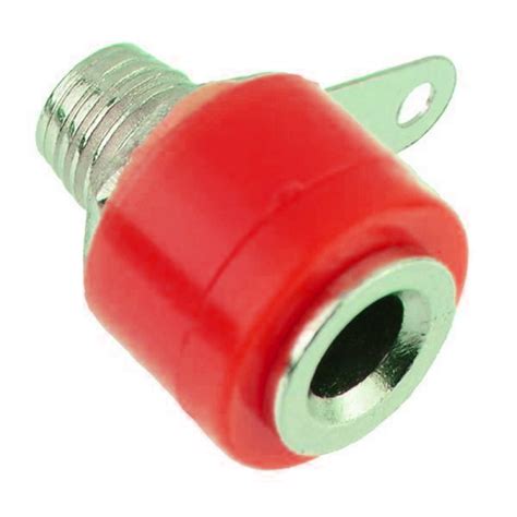 Insulated Test Socket 4mm Panel Mount Red 6 Railwayscenics