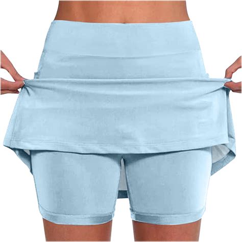 Wmtbsrsw Womens Plus Size Bike Shorts Mini Skorts Skirts Summer Casual