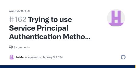 Trying To Use Service Principal Authentication Method In A Wrong Way Issue Microsoft