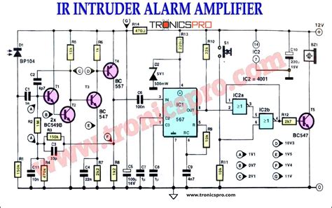 Ir Intruder Alarm Circuit Diagram Infrared Tronicspro