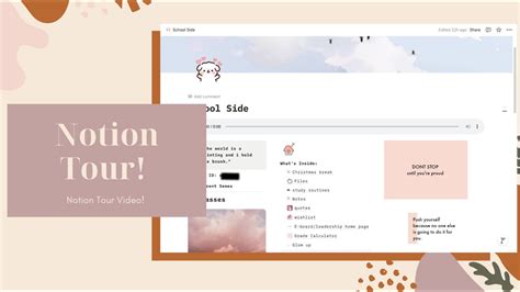 Tour Of My Notion Setup Youtube
