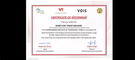 Dataanalytics Ai Llm Internship Learningjourney Gratitude Shreyash Nikhare