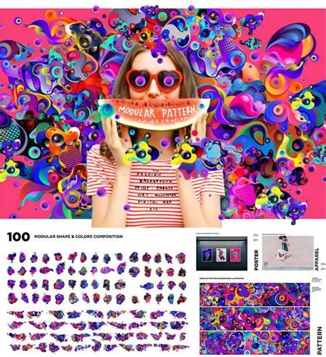 100 Modular Pattern Illustration Free Download Pattern Illustration
