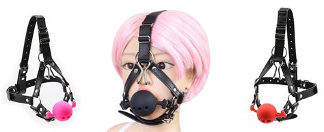 Bdsm Ball Gag Harness Bdsm Silicone Mouth Gag Metal Nose