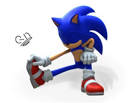 Sonic Stretching Model In Desc By Sharableplayz On Deviantart