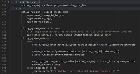 [bug] log system metrics not working when existing run id is set