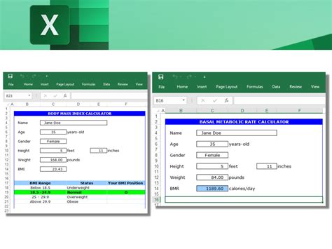 10 Health Wellness Excel Templates Fitness Planner ǀ Weight loss Tracker ǀ Calorie Calculator