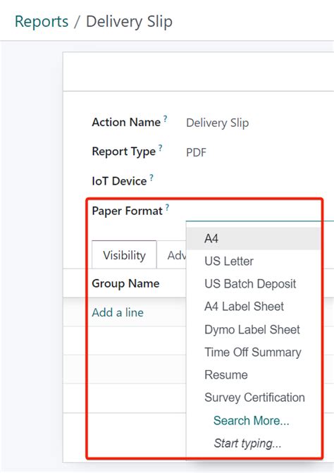How To Add Custom Paper Format Odoo