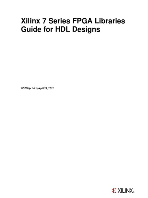 7series Hdl Pdf Field Programmable Gate Array Hardware Description Language
