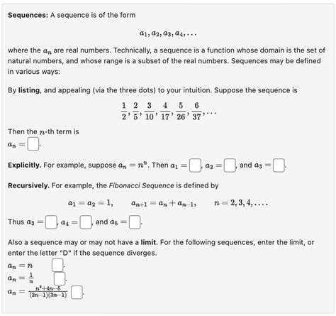 Solved Sequences A Sequence Is Of The Form A A A A Chegg Com