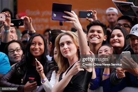 American Actress Kathryn Newton Takes A Selfie During The Premiere Of