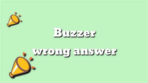 Buzzer Wrong Answer Sound Effect Youtube