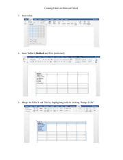 Creating APA Style Tables In Word Docx Creating Tables In Microsoft Word 1 Insert Table 2